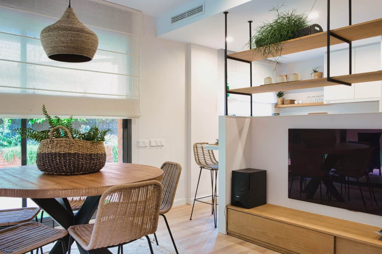 Clarice, la unión de la cocina y el comedor en un piso de Sant Cugat del Vallés